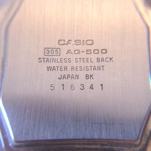 Vintage Casio 305 AG 500 Stainless Steel Bracelet Band Dual Module ...