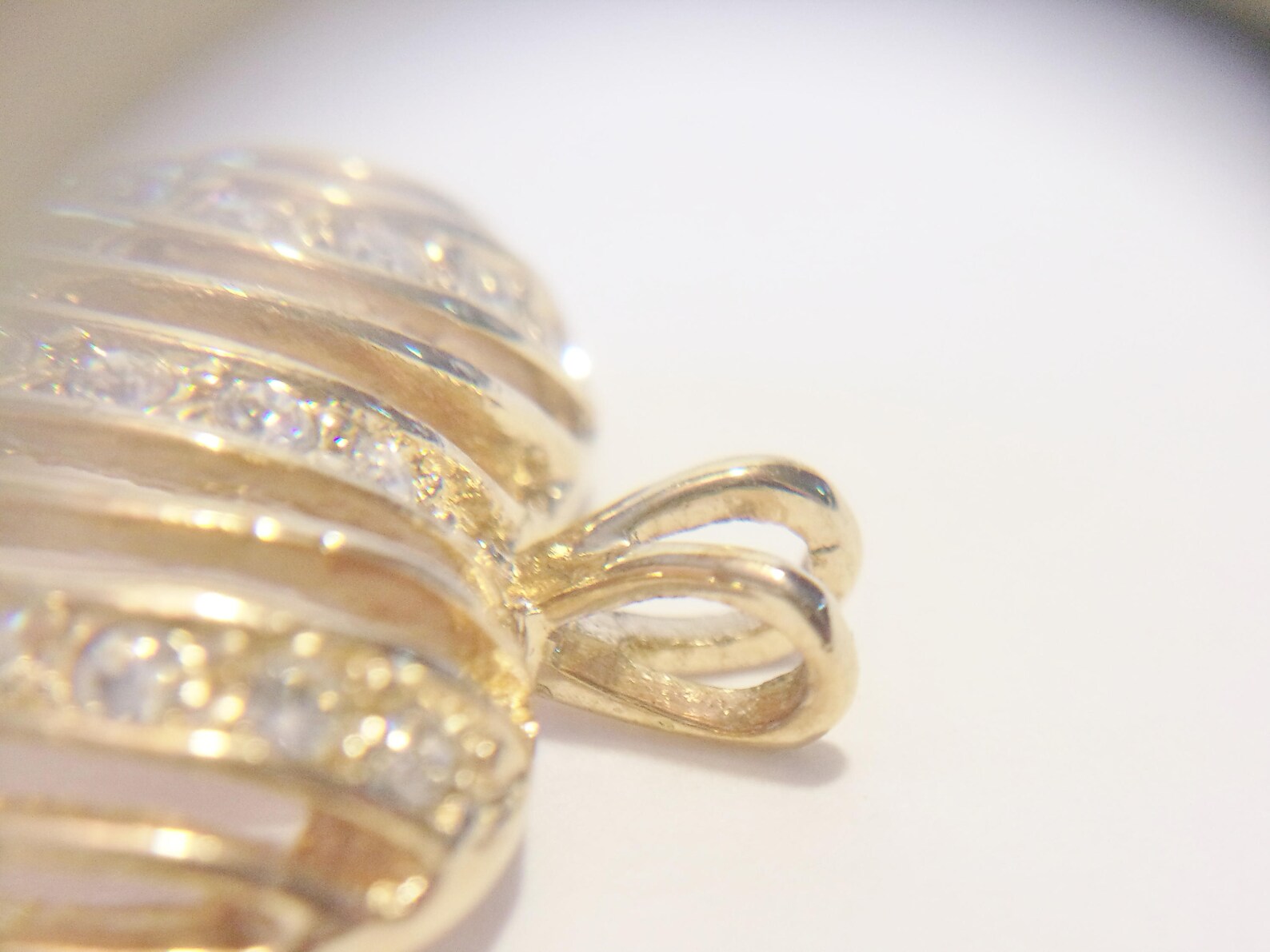 Puffed Heart Rhinestone Pendant Retro Puffy Costume Jewelry | Etsy