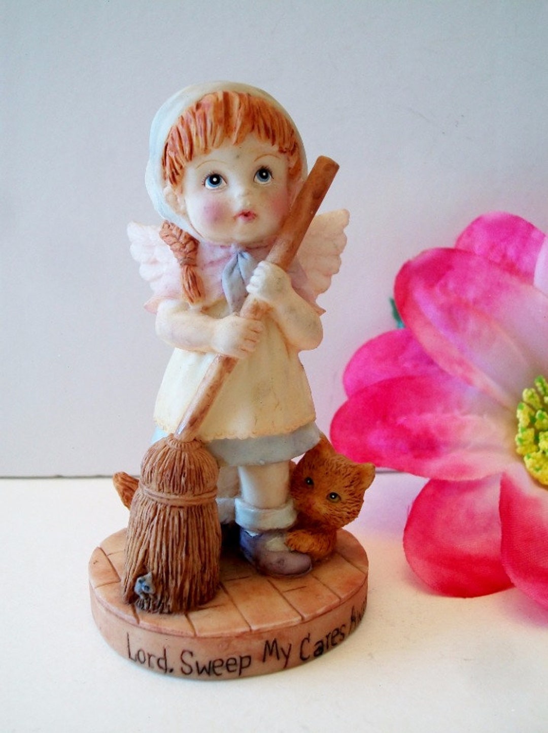 Simson Giftware Angel Figurine Lord Sweep My Cares Away Religious ...