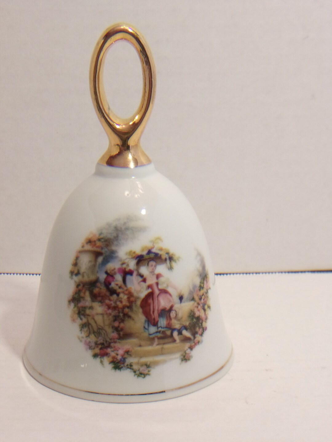 Vintage Porcelain Bell Pastoral Scene Vintage Bucolic Country Side ...