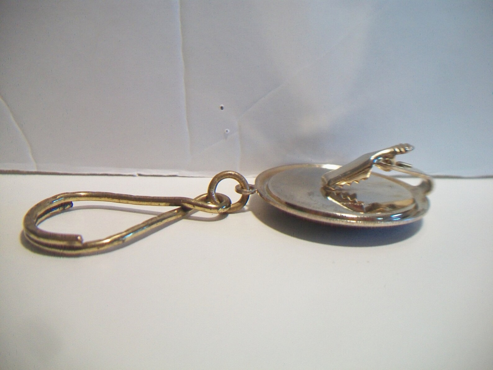 Vintage Hit USA Initial N Key Chain Clip Round Brown Medallion - Etsy