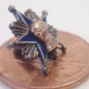 Sterling Military Star Pin Armed Forces Vintage Unisex Service Medal ...