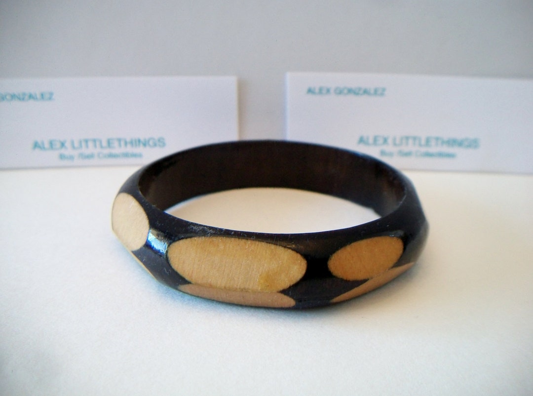 Vintage Carved Wooden Bangle Bracelet Wood Boho Jewelry - Etsy
