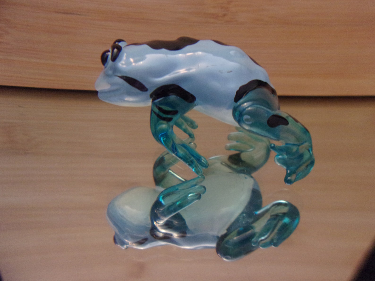 Blue Glass Frog Figurine Vintage Collectible Home Decor - Etsy