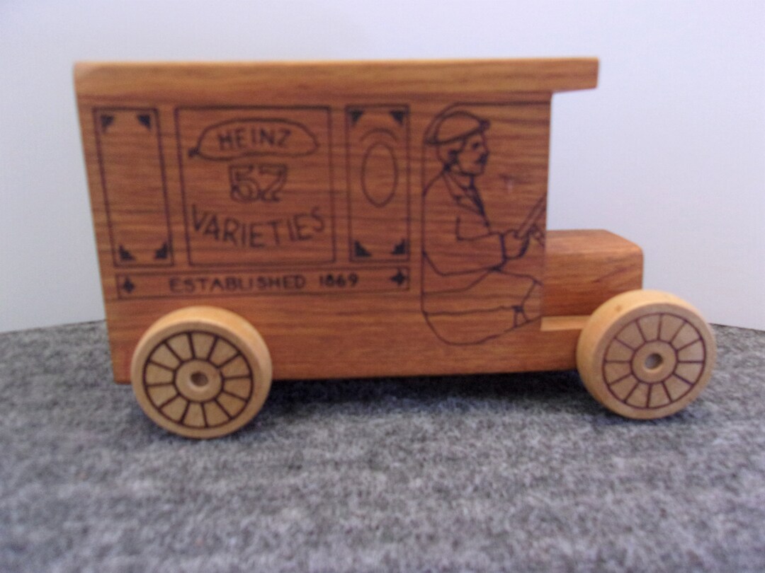 Rare Heinz Pickle Car Bank Vintage Wood Advertising Collectible Home ...