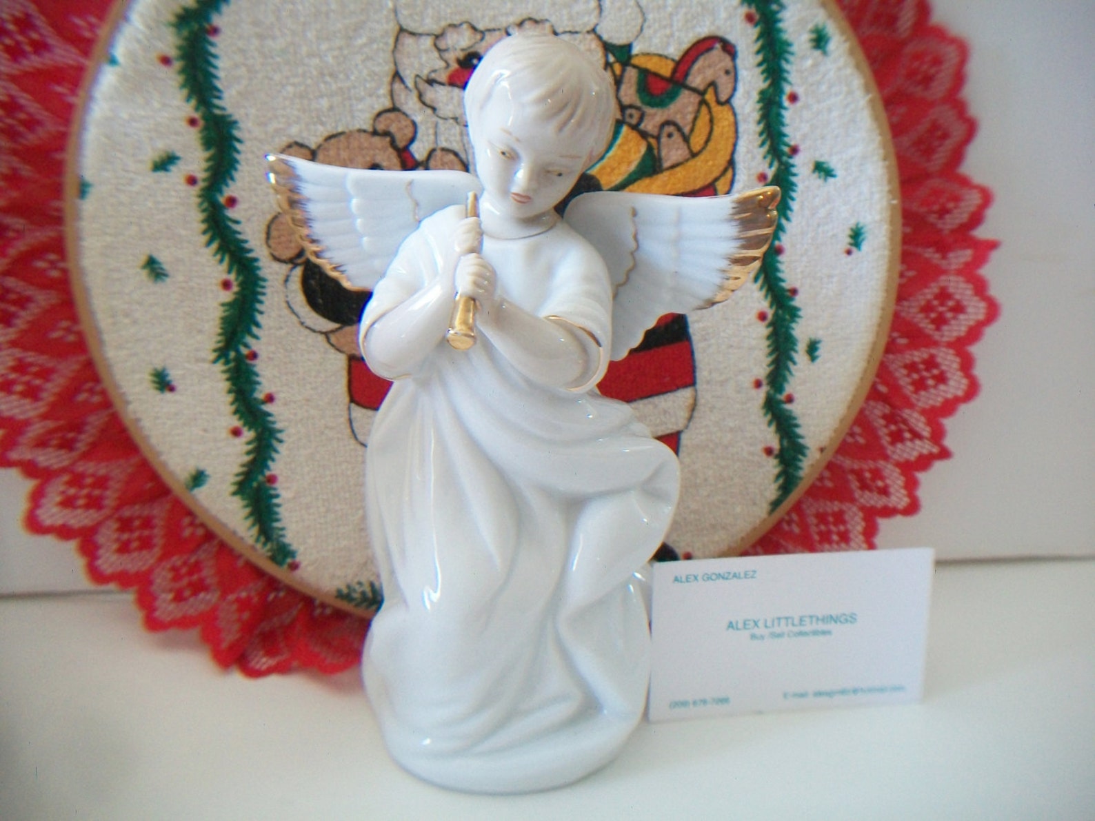 Angel Trumpet Figurine Vintage Statue Heavenly Religious | Etsy