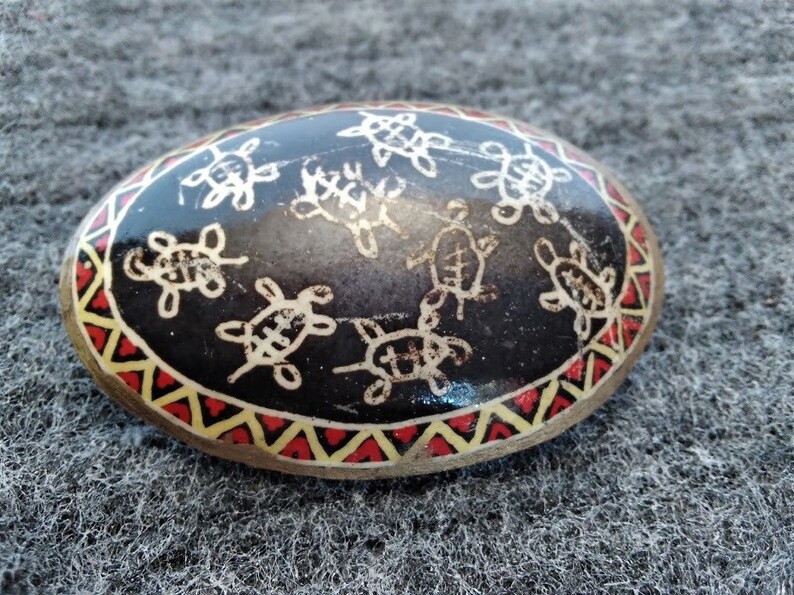 Vintage Turtle Shell Hand Painted Tiny Turtles and Art Designs - Etsy