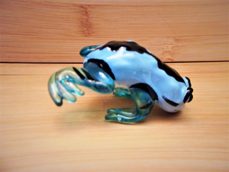 Blue Glass Frog Figurine Vintage Collectible Home Decor - Etsy