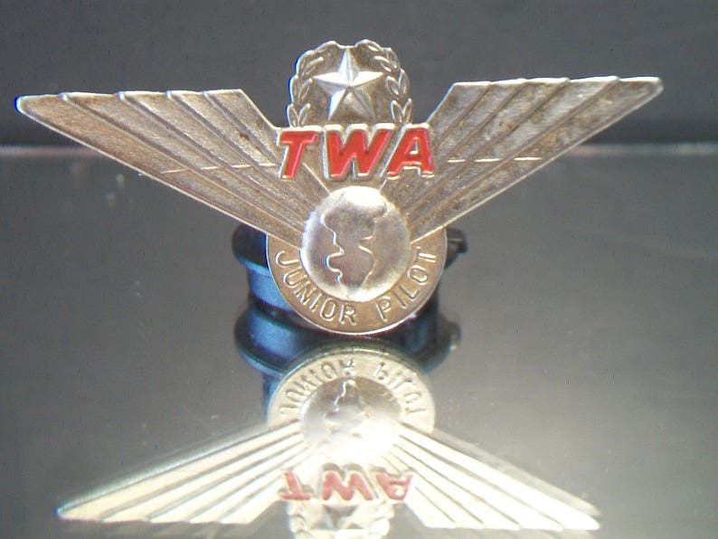 Vintage TWA Junior Pilot Wings Pin Airlines Uniform | Etsy