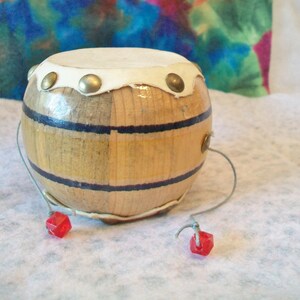 Vintage Native Peruvian Indian Spin Drum Tomtom Percussion Instrument ...