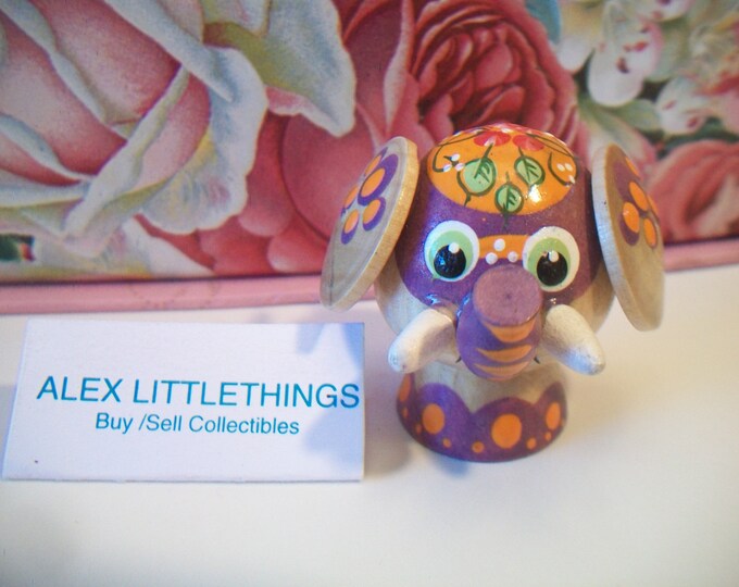 Wooden Purple Elephant Refrigerator Magnet Unique Kitchen Home - Etsy