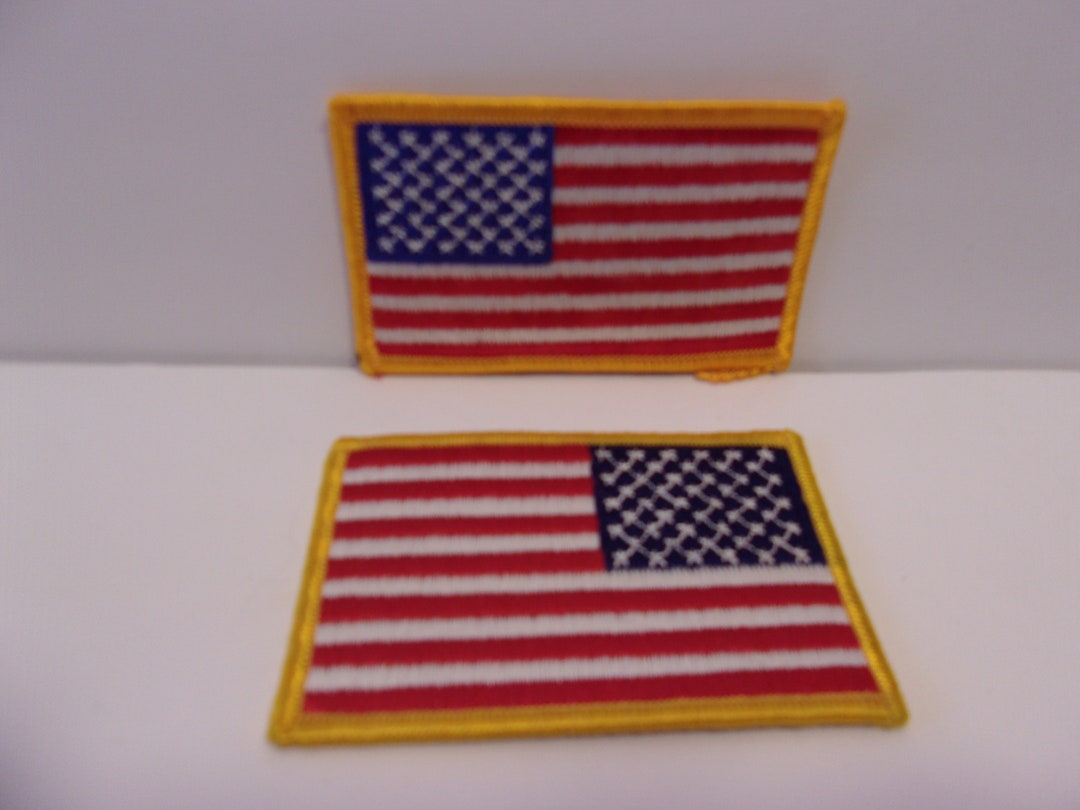 American Flag Embroidered Patches Patriotic Unisex Accessories - Etsy