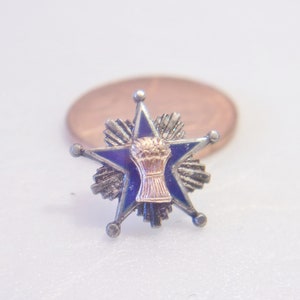 Sterling Military Star Pin Armed Forces Vintage Unisex Service Medal ...