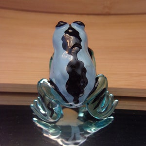 Blue Glass Frog Figurine Vintage Collectible Home Decor - Etsy