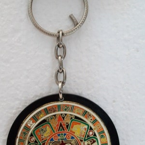 Vintage Aztec Calendar Key Chain Keychain 1960s Retro Accessories ...