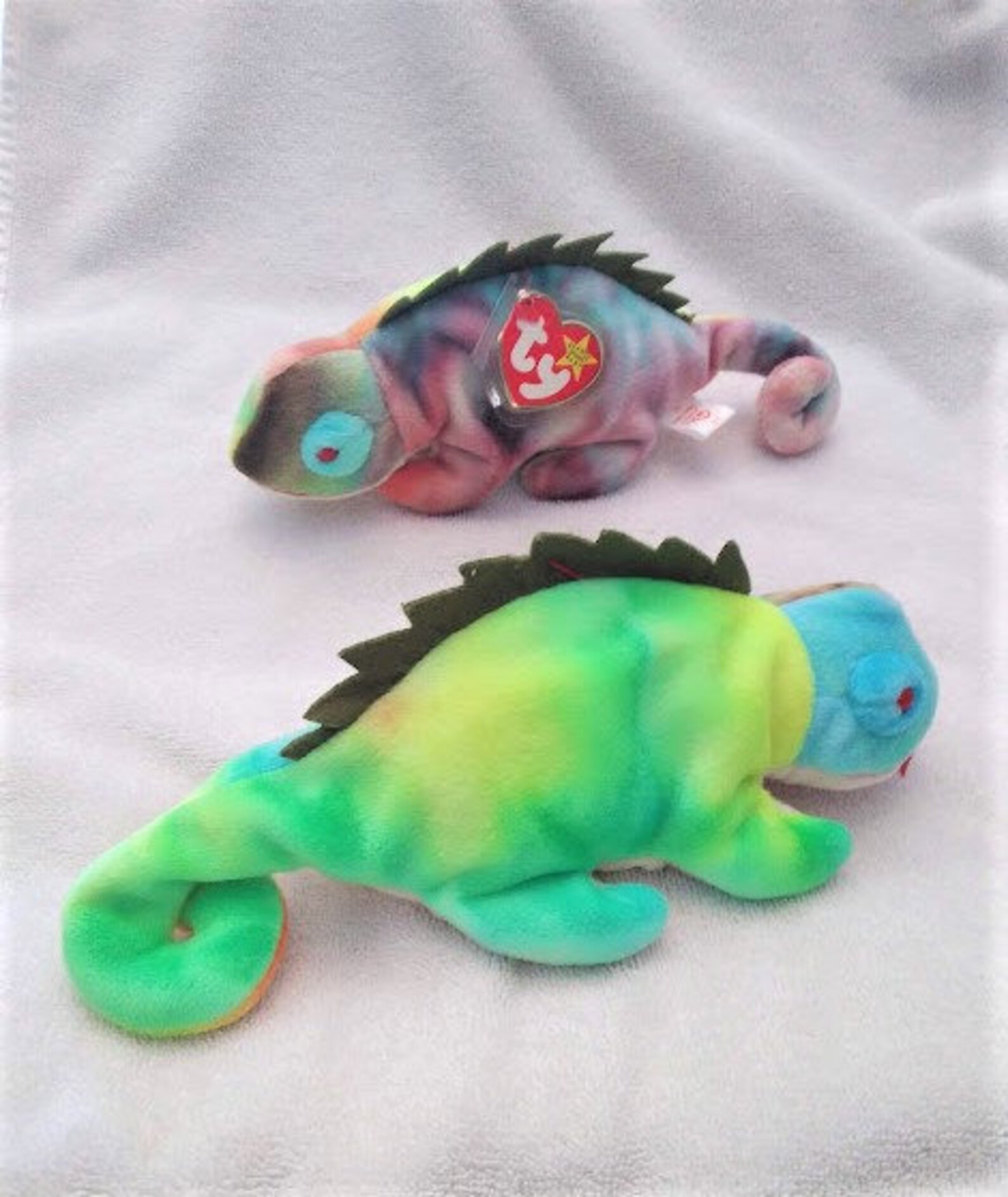Two Vintage 1997 Ty IGGY Iguana Lizard Reptile Plush Toy - Etsy