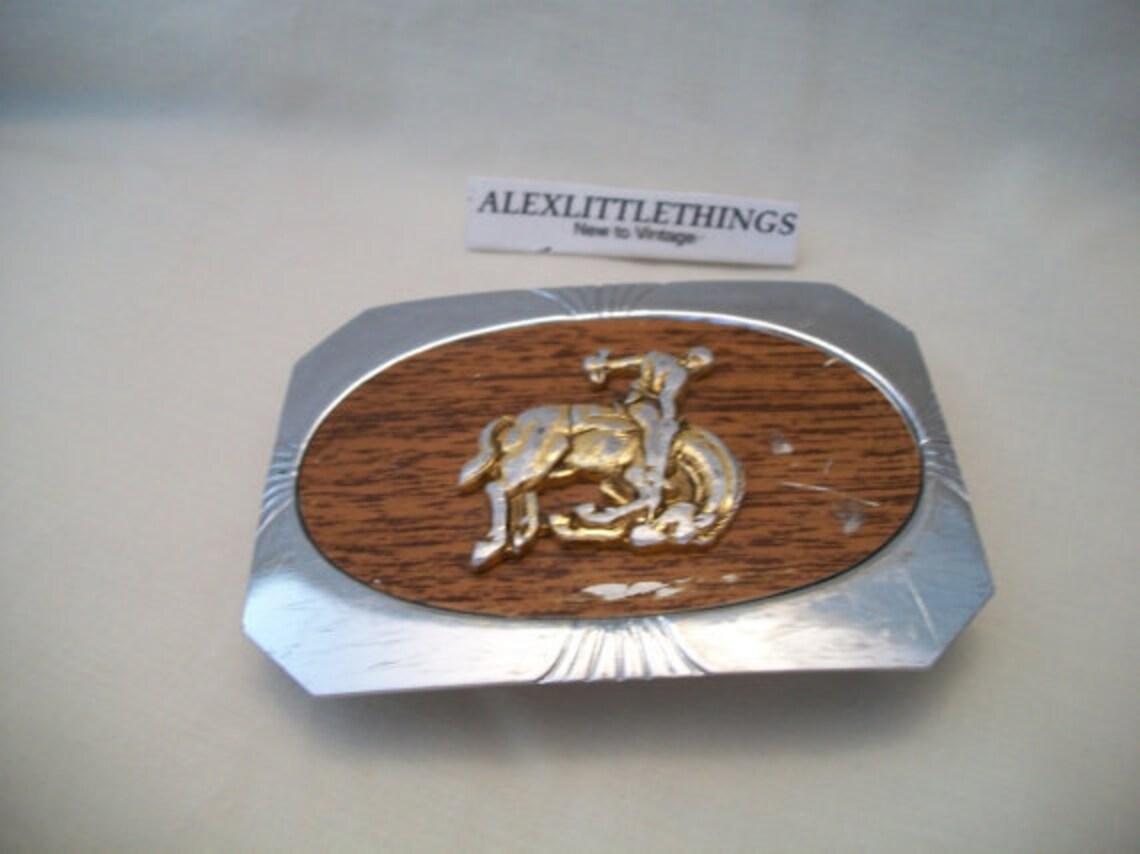 Country Western Belt Buckle Vintage Cowboy Riding Rodeo Horse - Etsy