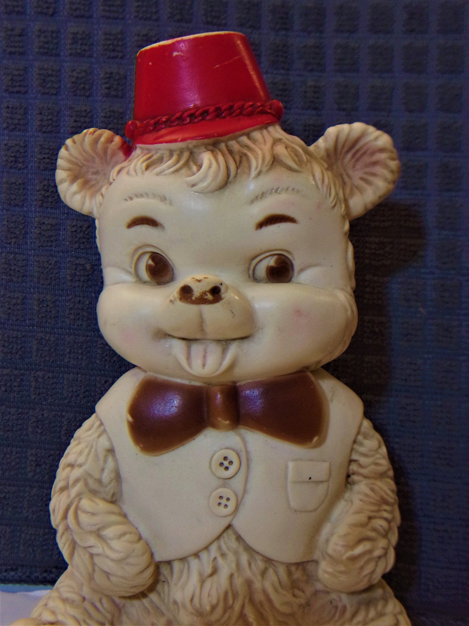 Edward Mobley Bear Squeak Toy Vintage Rubber Toy Bear - Etsy