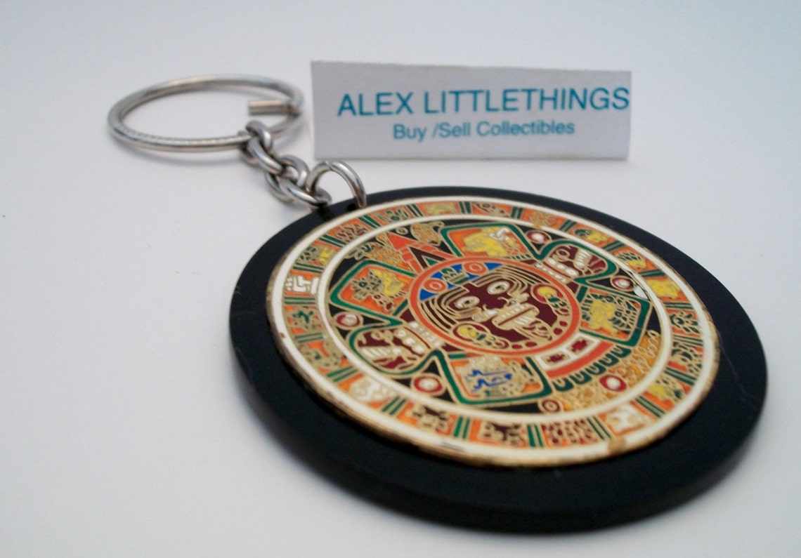 Vintage Aztec Calendar Key Chain Keychain 1960s Retro - Etsy
