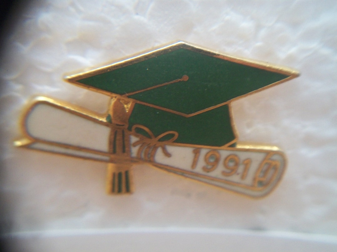 Graduation Graduate Lapel Pin 1991 Cap Diploma Jewelry Student Grad ...