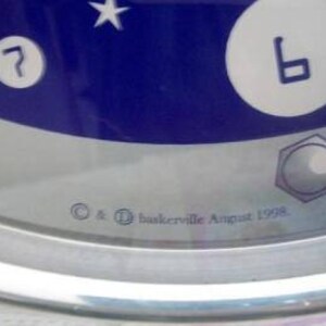 C D Baskerville Rocket Wall Clock Outer Space Stars Planets England ...