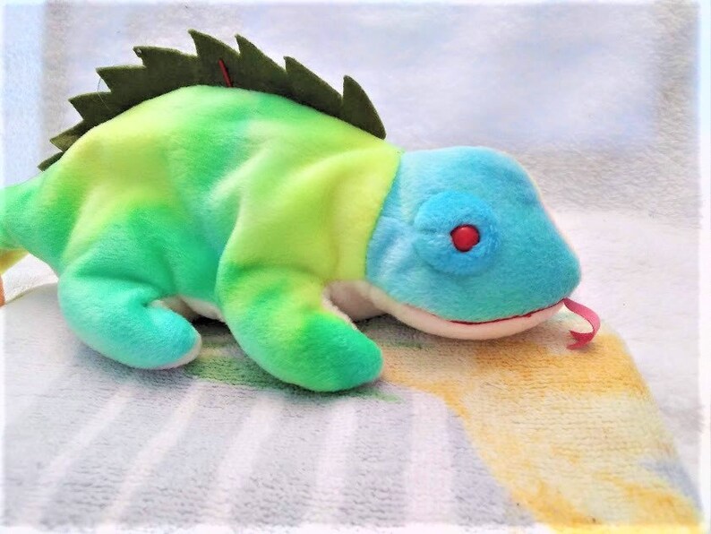 Two Vintage 1997 Ty IGGY Iguana Lizard Reptile Plush Toy - Etsy