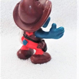 Vintage Smurf Cowboy Smurf Hat Boots 1981 Figure Peyo PVC Toy - Etsy