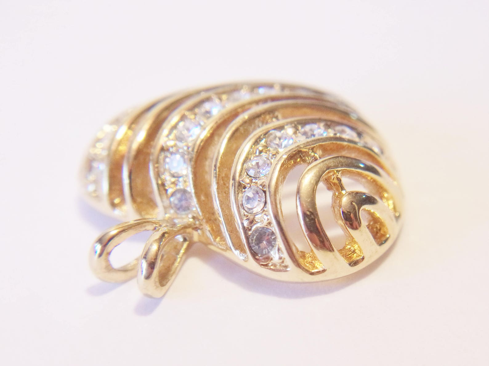 Puffed Heart Rhinestone Pendant Retro Puffy Costume Jewelry | Etsy