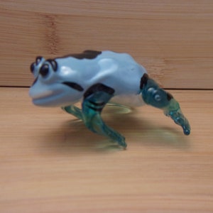 Blue Glass Frog Figurine Vintage Collectible Home Decor - Etsy