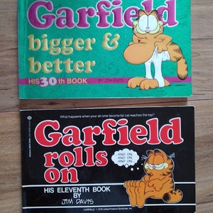 2 Books 1985 Garfield Rolls on 11th Book by Jim Davis First Edition ...