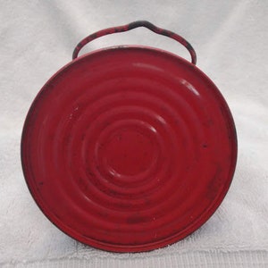 Vintage Red Winged Wheel No. 350 Lantern 7.5 Made in Japan Clear Globe ...