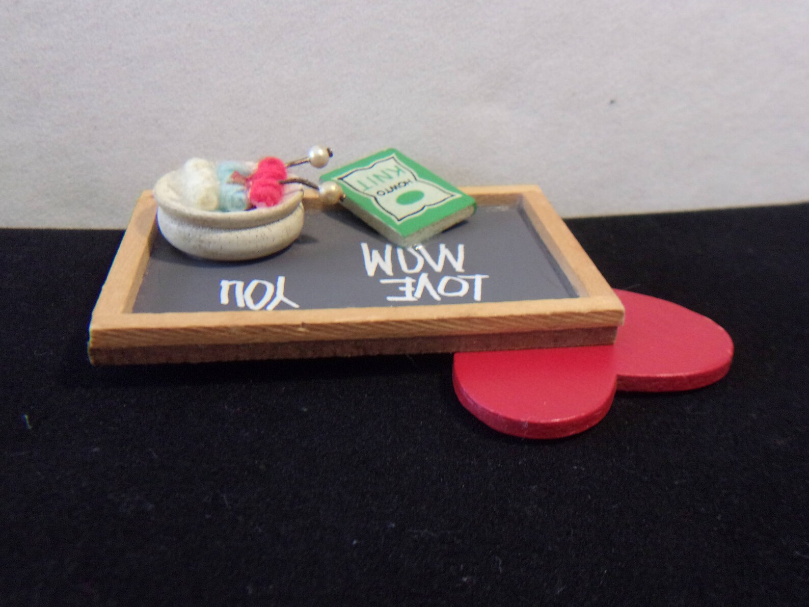 Enesco Love You Mom Refrigerator Magnet 1989 Knitting Crafting Vintage ...