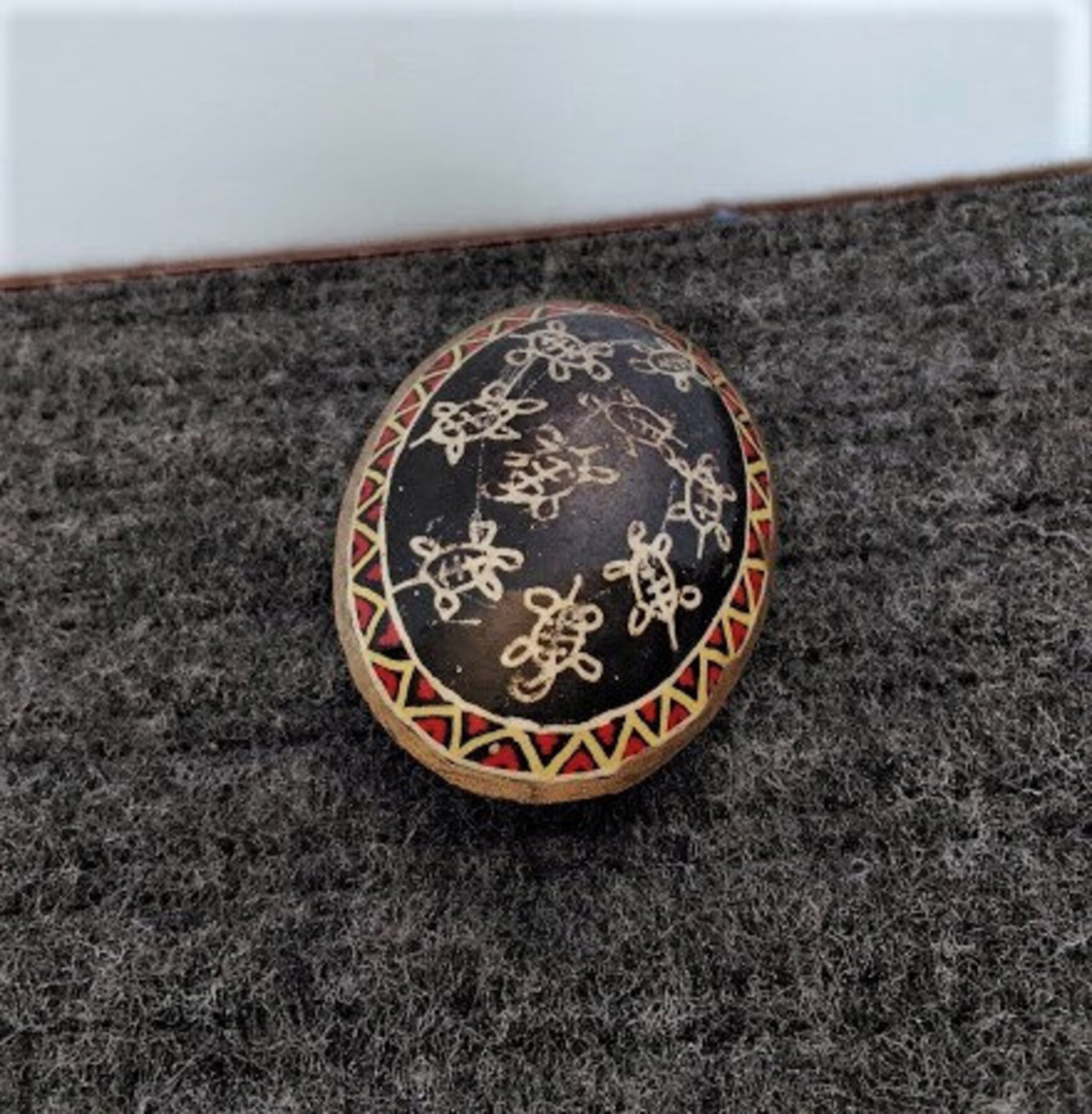 Vintage Turtle Shell Hand Painted Tiny Turtles and art Designs | Etsy