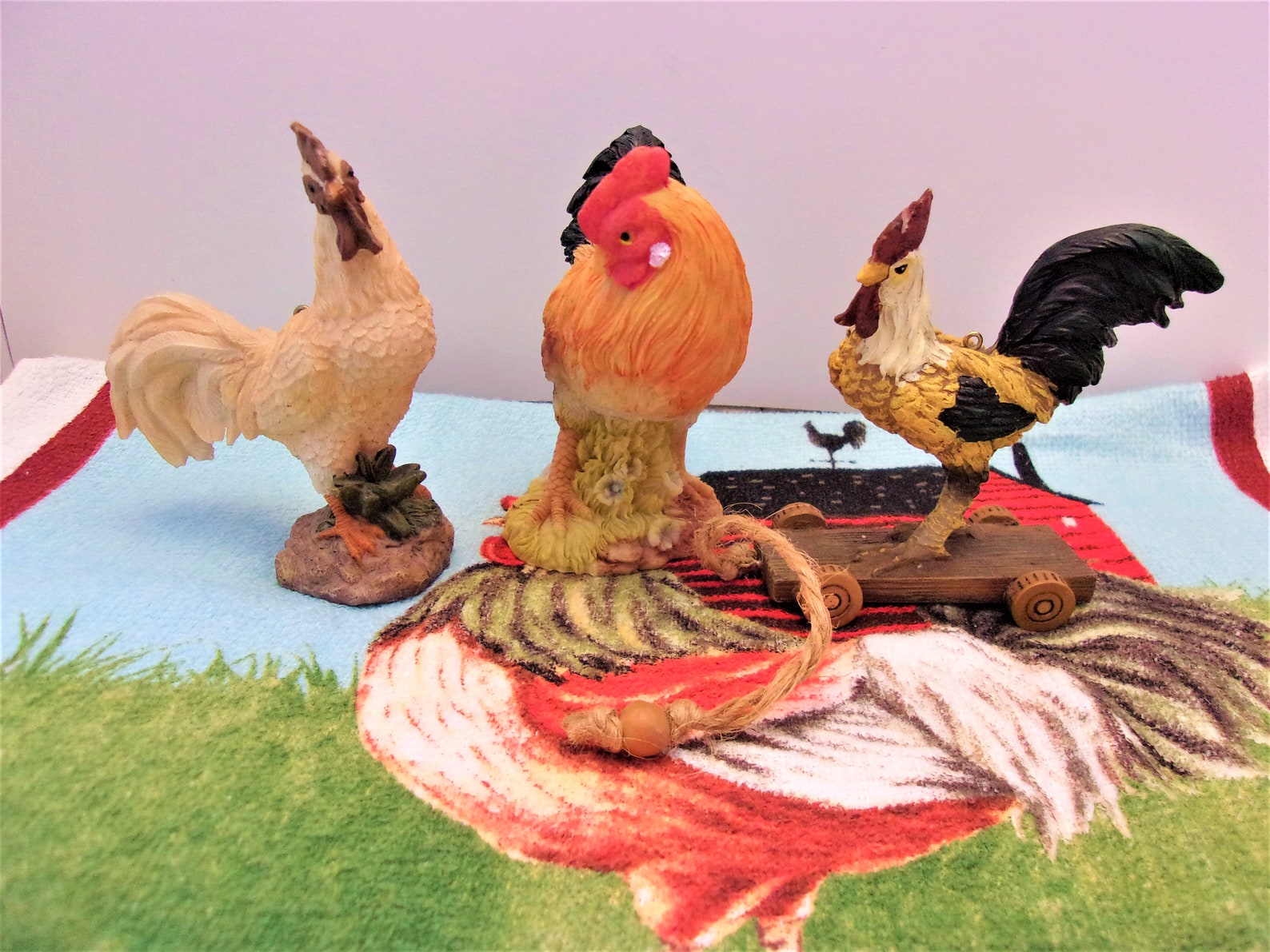 Vintage Rooster Figurine Ornament Country Farmhouse Home Decor | Etsy