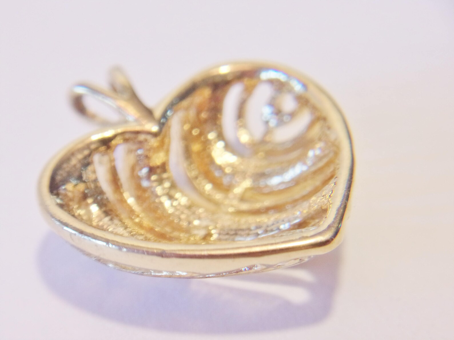 Puffed Heart Rhinestone Pendant Retro Puffy Costume Jewelry | Etsy