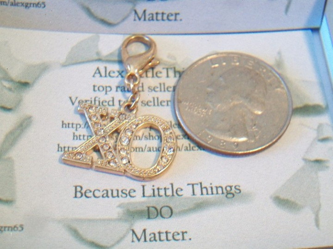 Crystal XO Charm Hugs Kisses Gold Tone Jewelry Making Supplies - Etsy