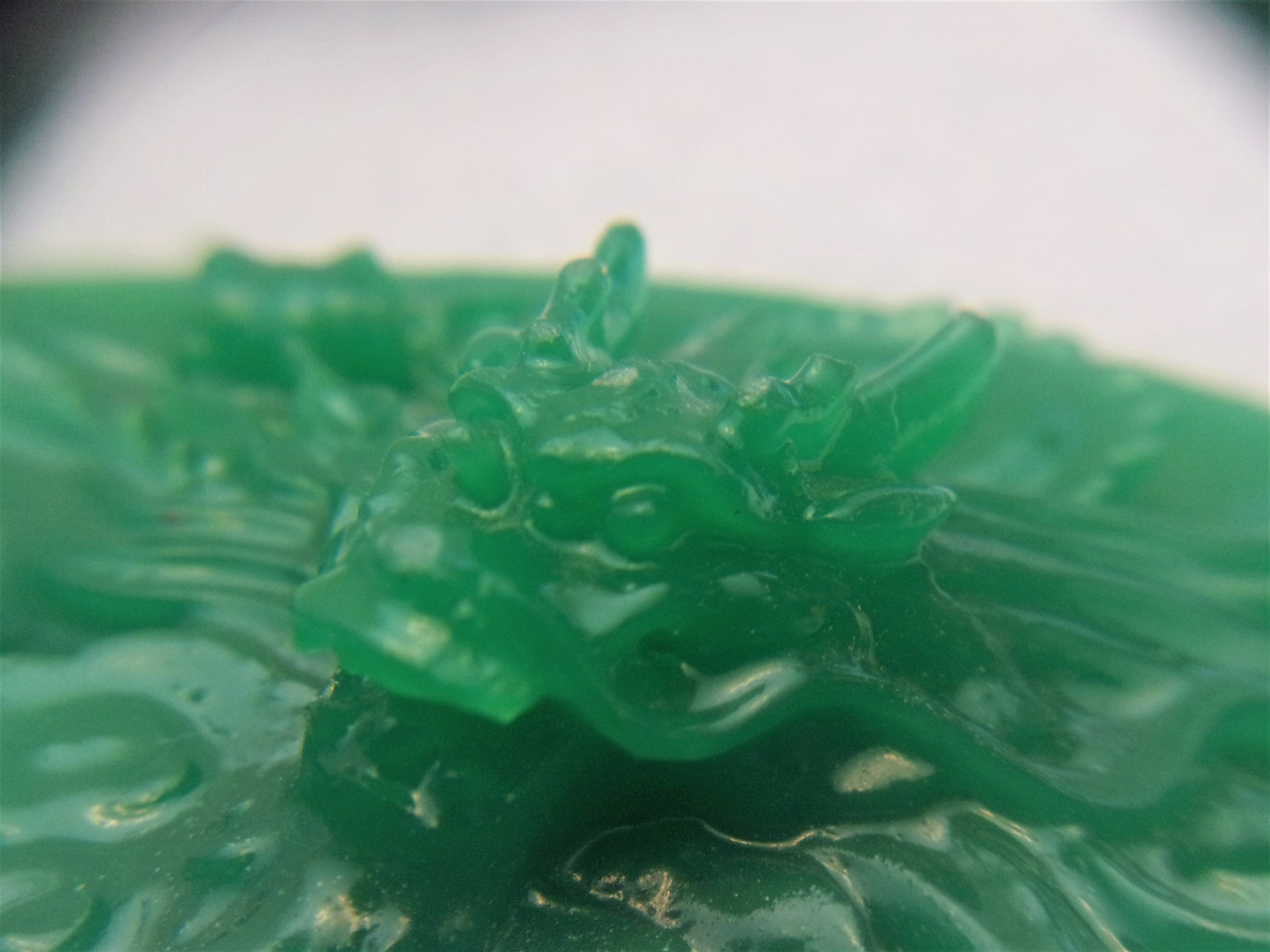 Faux Jade Dragon Disc With Red Cord Asian Decor Home Accents | Etsy