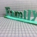 Green Wood Family Sign Wooden Home Office Decor - Etsy