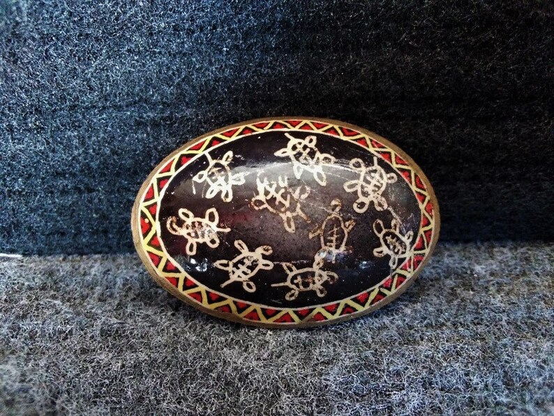 Vintage Turtle Shell Hand Painted Tiny Turtles and Art Designs - Etsy