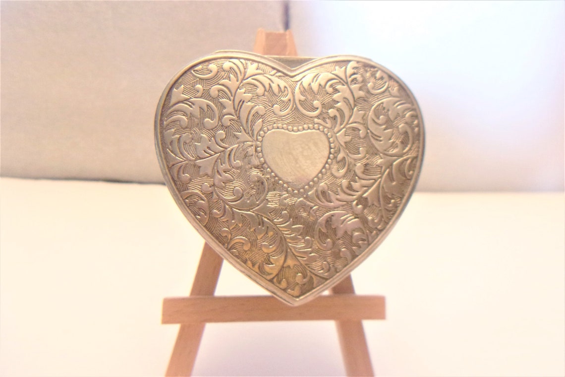 Heart Trinket Box Jewelry Box Vintage Valentine's Day - Etsy