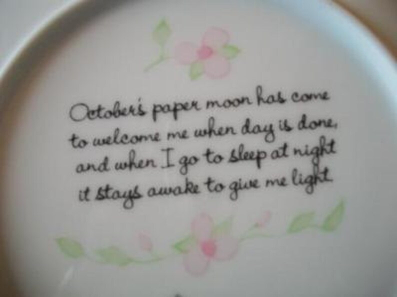 Precious Moments plate OCTOBER Birth Month Birthday | Etsy
