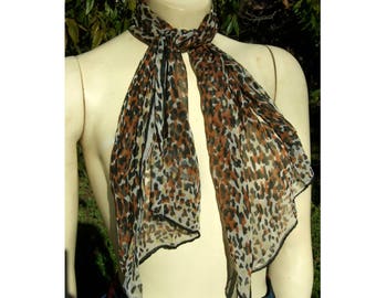 Leopard print scarf | Etsy