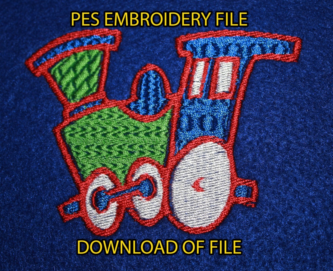 Train Embroidery PES File - Etsy