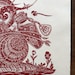 Snail ‘potion Runner’ Earthy Red Linocut Print / Magical Fantasy Wall ...