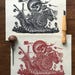 Snail ‘potion Runner’ Linocut Print / Imagination Storytelling Artwork ...