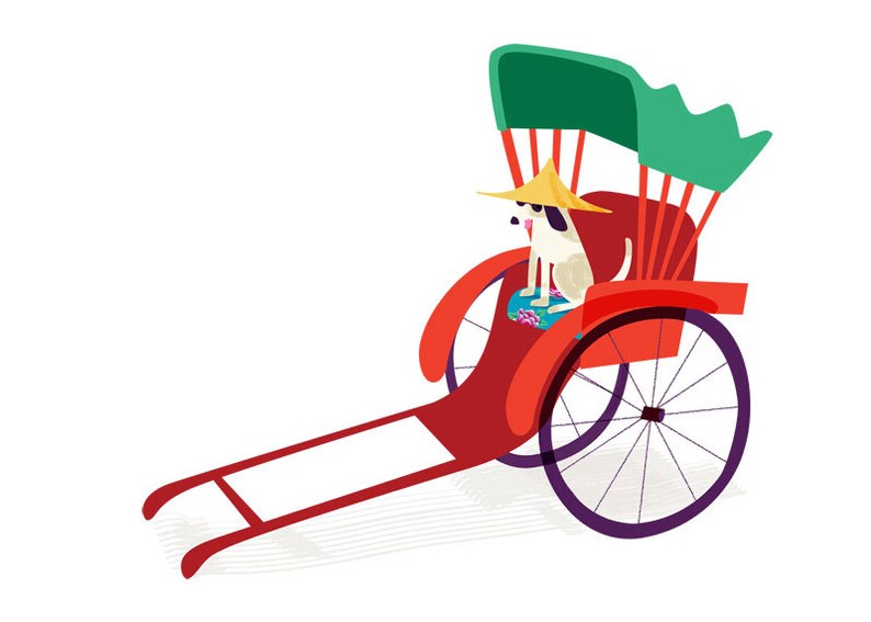Hong Kong Rickshaw ( Limited-edition Pigment Print) - Etsy