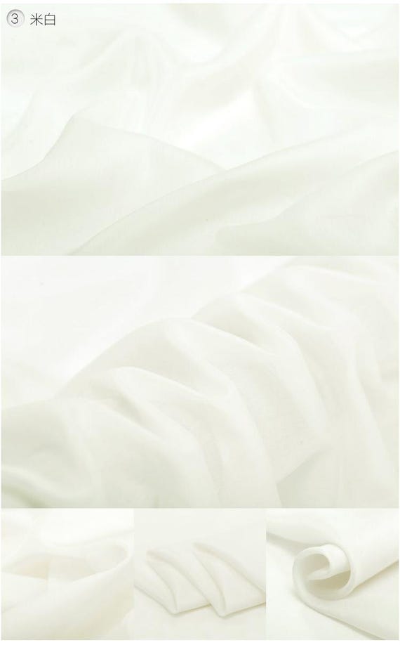 Off-white Solid Silk Cotton Blend Fabric Designer Lining | Etsy