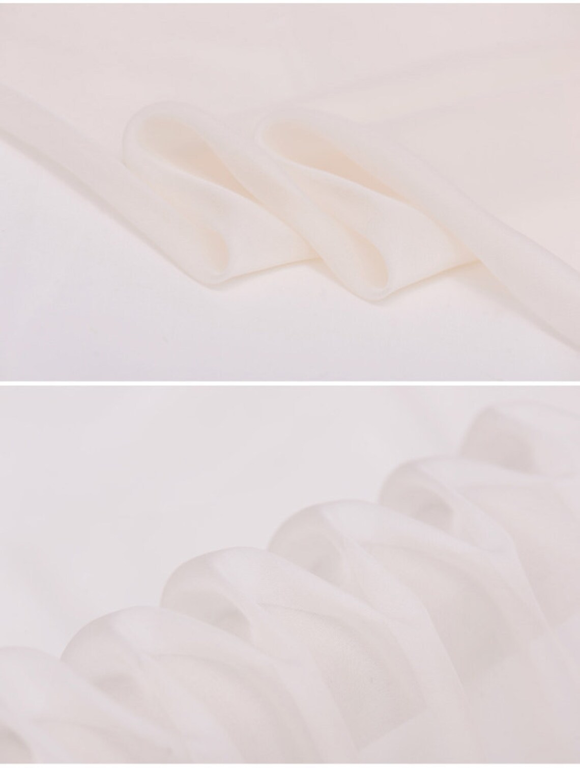 Solid Cream Color 100% Pure Silk Chiffon Fabric by the Yard or | Etsy