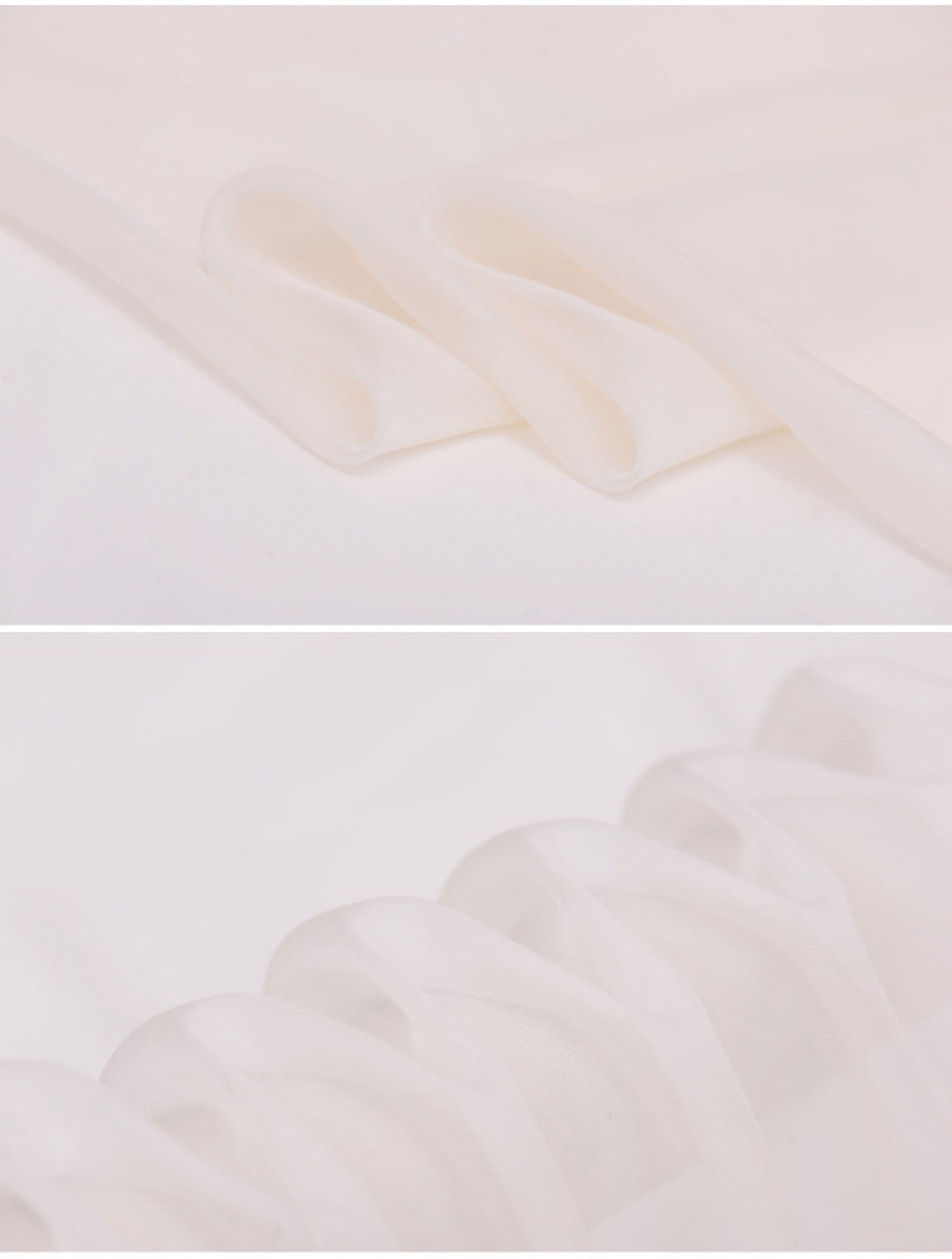 Solid Cream Color 100% Pure Silk Chiffon Fabric by the Yard or | Etsy