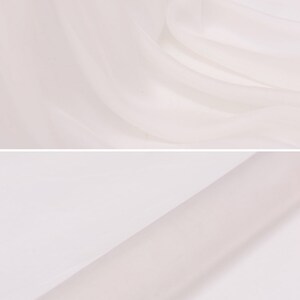 Solid Cream Color 100% Pure Silk Chiffon Fabric by the Yard or Metre ...